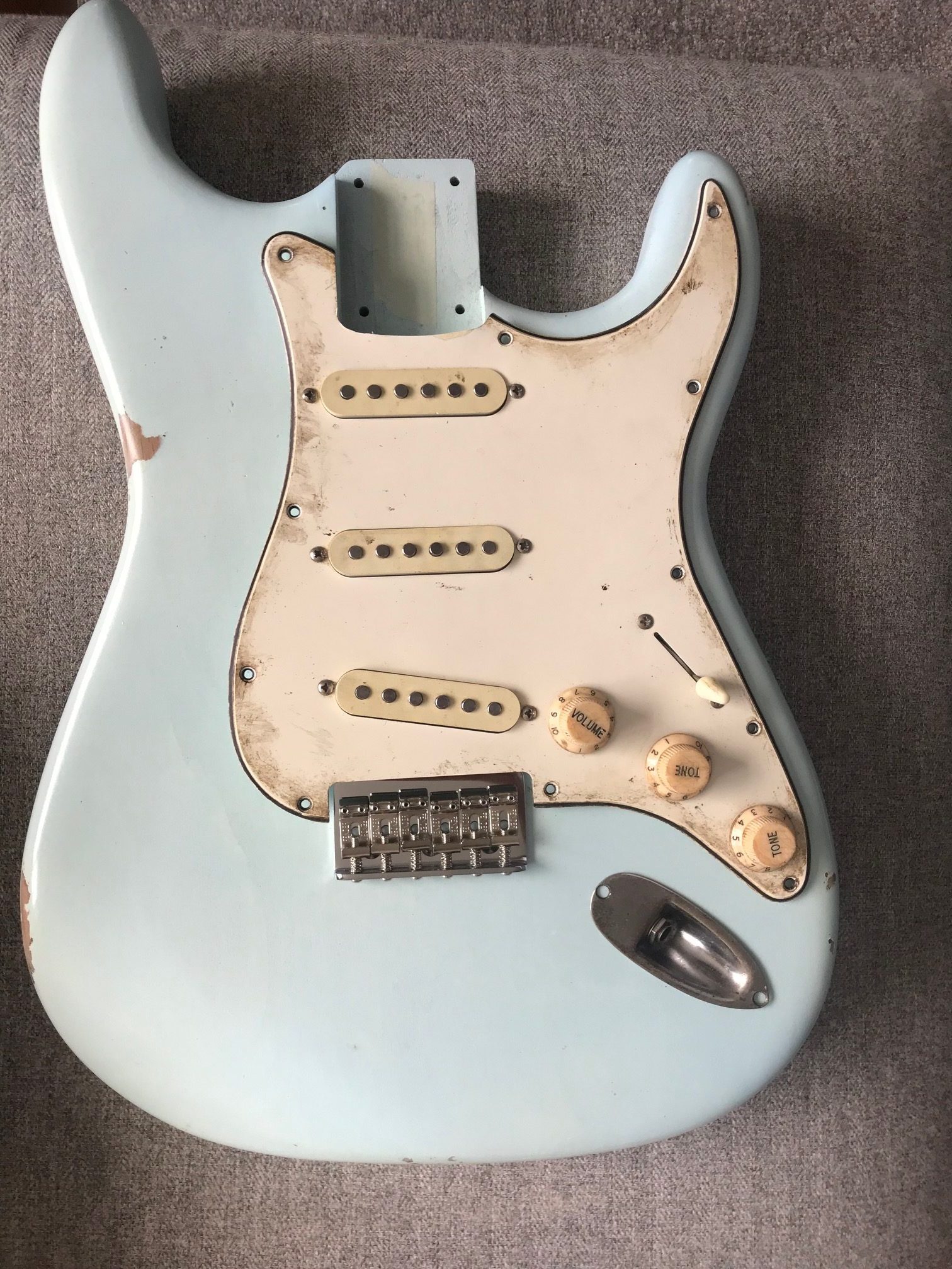 Bluesman relic strat sonic blue NGS Guitars UK | NGS Restoration Guitars